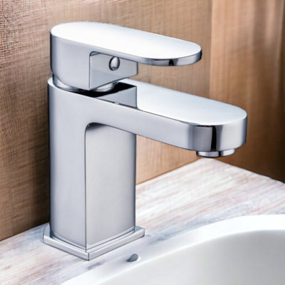 Dezine Indus Basin Mixer with Push Button Waste