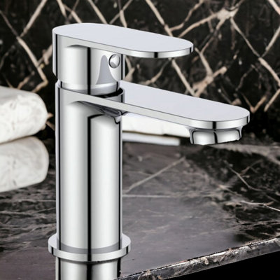 Dezine Parana Basin Mixer with Push Button Waste
