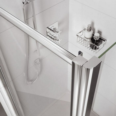 Dezine Pro 6mm 900 x 760mm Pivot Door Shower Enclosure