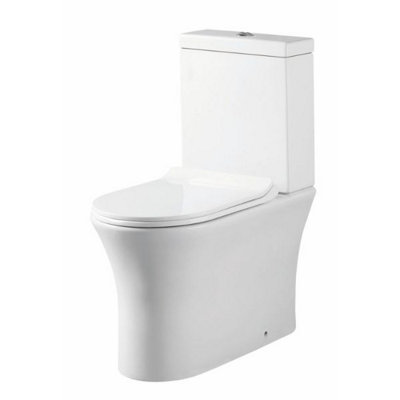 Dezine Quoile Rimless Closed Back To Wall Toilet with Nith Soft Close Seat