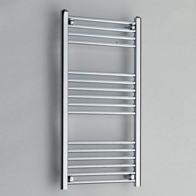 Dezine Straight 1000 x 500mm Chrome Electric Towel Rail - On/Off Control