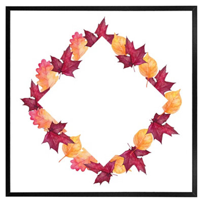 Diamond autumn reath (Picutre Frame) / 30x30" / Brown