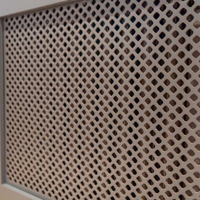 Diamond Grey MDF Wooden Radiator Cover - Large - 152cm (W) x 81.5cm (H ...