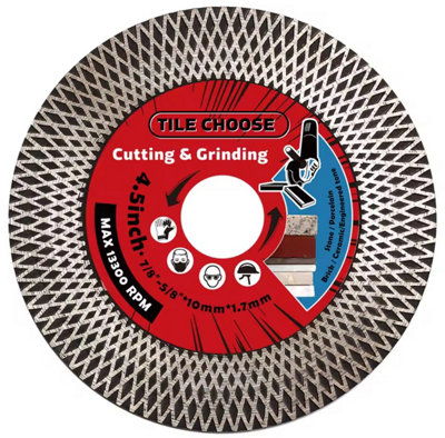 Diamond thin tile cutting disc grinding disc 115mm 22.2 bore 20/10mm ...
