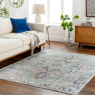 DIDO Machine Washable Traditionnal Boho Sage Area Rug 160 x 213 cm