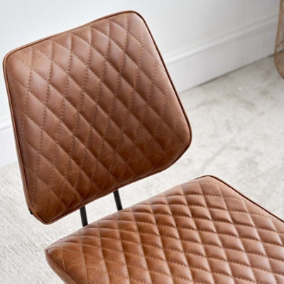 Digby Dining Chair - Tan Faux Leather (Set of 2) Traditional Chairs ...