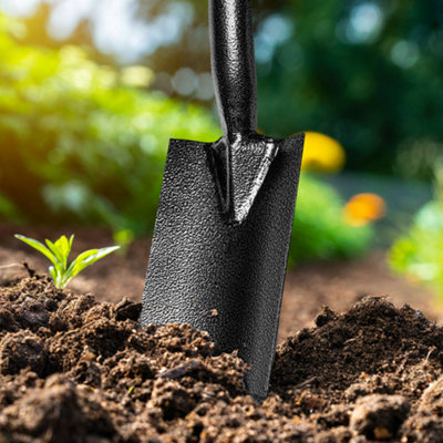 Digging Shovel Steel Border Spade Gardening Soil Pvc Solid Grip Handle ...