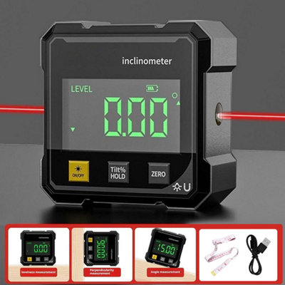 Digital Angle Gauge 360Degrees Magnetic Laser Level Meter