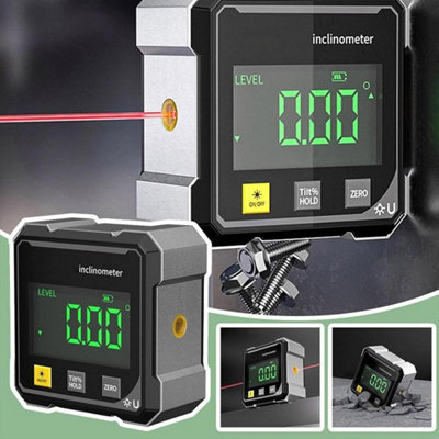 Digital Angle Gauge 360Degrees Magnetic Laser Level Meter