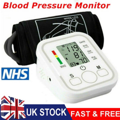 Digital Automatic Upper Arm Blood Pressure Monitor with Memory & Heart Rate