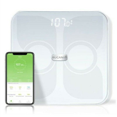 Digital Bathroom Weighing Scales Body Fat Analyzer Smart BMI Weight ...