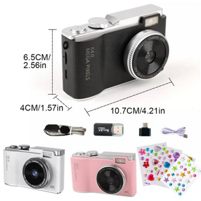 Digital Camera HD 1080P 64MP 2.4'' LCD Display Screen 8X Zoom Anti ...