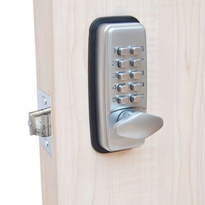 Digital Code Door Lock Chrome Waterproof Combination Lock Knob Keyless ...