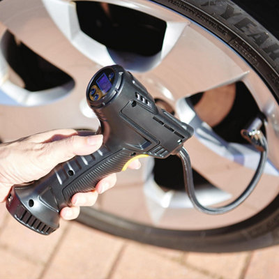 Digital Cordless 12V Tyre Inflator - USB Rechargeable 150PSI Air ...