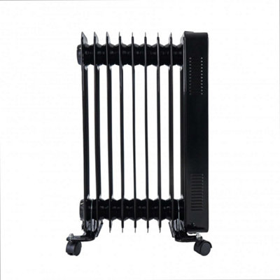 Digital Display Oil Filled 2000w Black Radiator with Remote Control