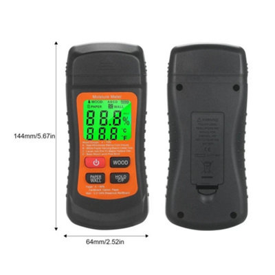Digital Moisture Meter Damp Detector Humidity Tester for Wood