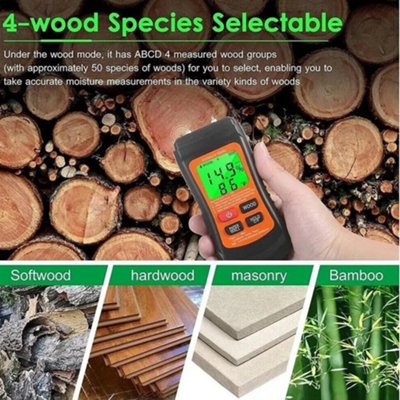 Digital Moisture Meter Damp Detector Humidity Tester for Wood