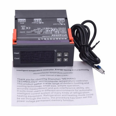Digital Temperature Controller AC220V Thermostat Thermocouple 40 to 120 ...