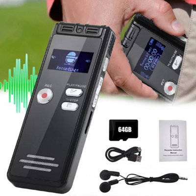 Digital Voice Recorder Dictaphone Audio MP3 Player Sound Voice ...