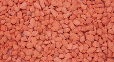 Dihl 10KG Orange Fluorescent Coloured Aquarium Gravel - 3mm to 8mm ...