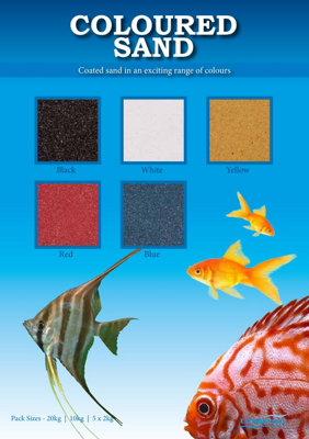 Dihl 10KG Red Coloured Aquarium Sand, 0.5mm to 0.6mm Decorative - Non-Toxic