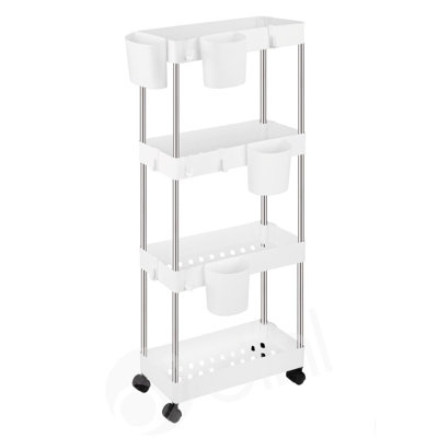 Dihl 4 Tier Slim Storage Trolley | DIY at B&Q