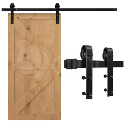 Dihl 6 Foot Sliding Barn Door Rail System