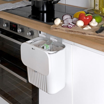 Dihl 9 Litre Waste Bin Kitchen Door Cupboard Hanging or Wall Mount ...