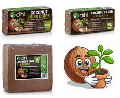Dihl Coconut Coir Premium Organic Coco Plant Potting Growing Soil ...