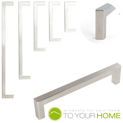 Dihl Square Boss Bar Furniture Handle Brushed Stainless Steel 320mm ...