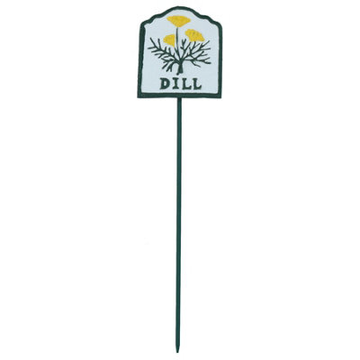 Dill Herb Sign Marker Label Cast Iron Plant Plaque Garden Yard Allotment