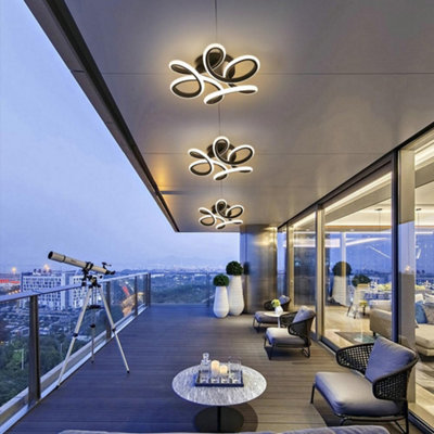 Dimmable LED Ceiling Light Modern Chandelier Lights Lamp Living Room ...