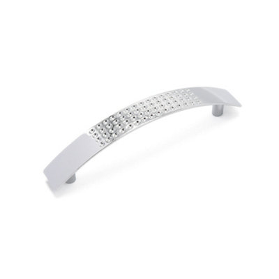 Dimple Kitchen Cabinets D Handle, 96mm Centres, Chrome, Pack of 2