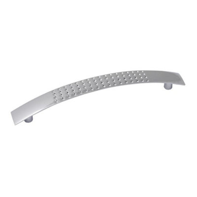Dimpled Kitchen Cabinets Bow Handle, 128mm Centre, Chrome, Pack of 2