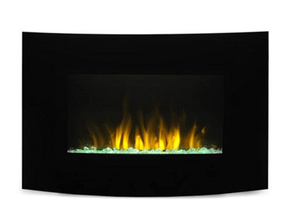 Dimplex Artesia ART20 Curved Wall Fire, Black Wall Mounted Contemporary ...