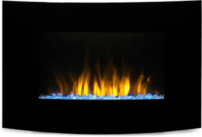 Dimplex Artesia ART20 Curved Wall Fire, Black Wall Mounted Contemporary ...