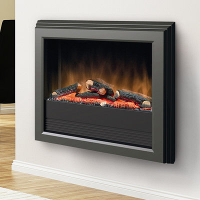 Dimplex Bach Optiflame Electric Fire with Wall Mounted Fitting - Black