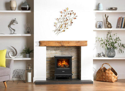 Dimplex Bayport Optimyst Stove Electric Fire, Matt Black Free Standing ...