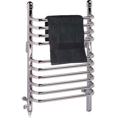 Dimplex BR150C 150W Dual Fuel Ladder Style Towel Rail Chrome WARMER WET ...
