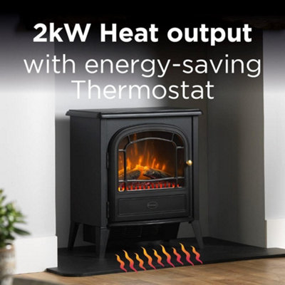 Dimplex Brayford Burgundy Optiflame Electric Stove, Burgundy Red Free ...