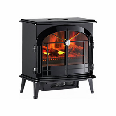 Dimplex Burgate BRG20 OptiMyst Black Electric Stove Remote Control Log ...