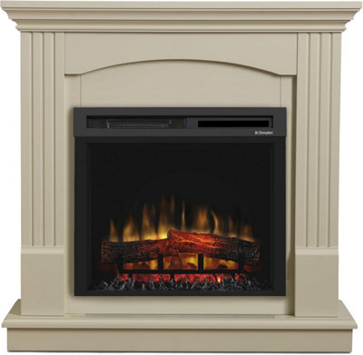 Dimplex Chadwick Optiflame Electric Fire Suite Cream Stone Effect Fully ...