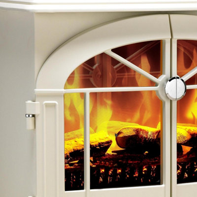 Dimplex Fullerton Optiflame Electric Stove, Large Light Grey Free ...