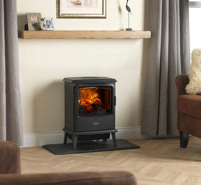 Dimplex Hearth Pad, Slate Effect Resin Hearth Pad, Slate Grey Accessory for Electric Flame ...