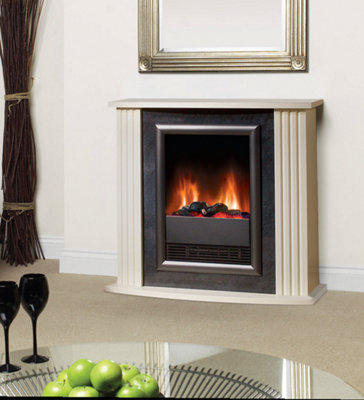 Dimplex Mozart CREAM Electric Fireplace Suite - OPTIFLAME - 2KW ...