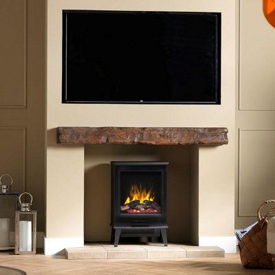 Dimplex Optiflame Fernshaw Freestanding Electric Stove, Black LED Flame ...