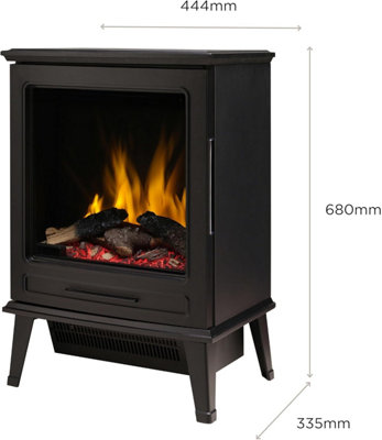 Dimplex Optiflame Fernshaw Freestanding Electric Stove, Black LED Flame ...
