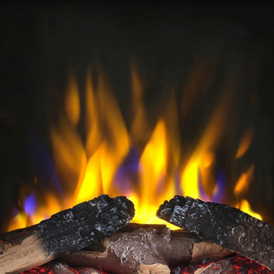 Dimplex Optiflame Fernshaw Freestanding Electric Stove, Black LED Flame ...