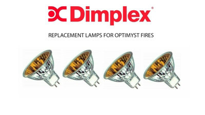 Dimplex OPTIMYST Amber 50w 12v MR16 Lamp Optimyst Fires Pack Of 4 Lamps 7511055 at B&Q