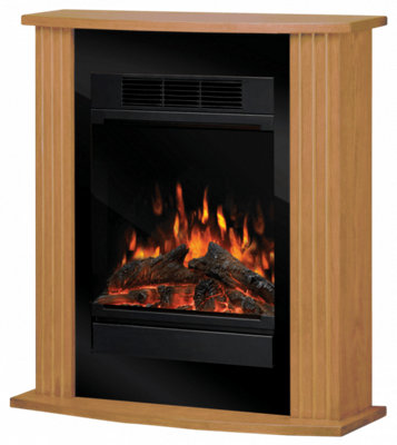 Dimplex Orvieto Optiflame Electric Fire Suite, Oak Free Standing Fully ...